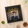 Gold Black Graduation Formal Graduate Photo Album 3 Ring Binder | Zazzle