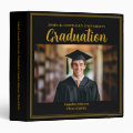 Gold Black Graduation Formal Graduate Photo Album 3 Ring Binder | Zazzle