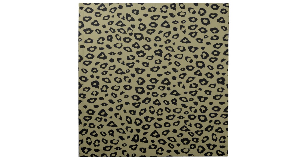 Gold Black Leopard Print Cloth Napkin | Zazzle