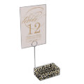 Gold Black Leopard Print Place Card Holder | Zazzle