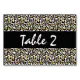Gold Black Leopard Print Table Number | Zazzle