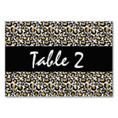 Gold Black Leopard Print Table Number | Zazzle