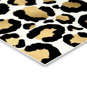 Gold Black Leopard Print Table Number | Zazzle