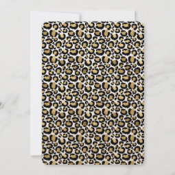 Gold Black Leopard Print Wedding Invitation | Zazzle