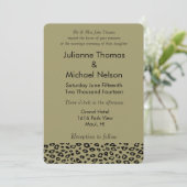 Gold Black Leopard Print Wedding Invitation | Zazzle