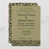 Gold Black Leopard Print Wedding Invitation | Zazzle