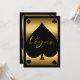 Gold & Black Spade Casino Las Vegas 21st Birthday Invitation | Zazzle