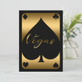 Gold & Black Spade Casino Las Vegas 21st Birthday Invitation | Zazzle