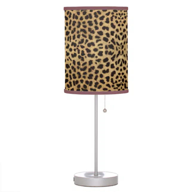 Gold & Black Spotted Cheetah Animal Pattern Table Lamp | Zazzle