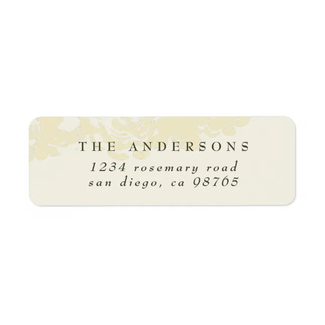 Gold Blooms Foil Invitation Label | Zazzle