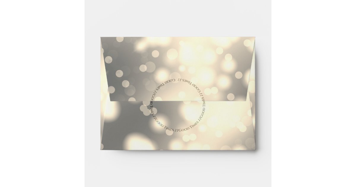 Gold Bokeh Bubble Lights Glamour Envelope | Zazzle