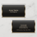 Gold Border Civil Engineer Business Card | Zazzle
