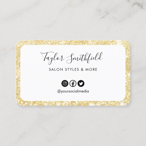 Gold Border Custom Loyalty Card | Zazzle