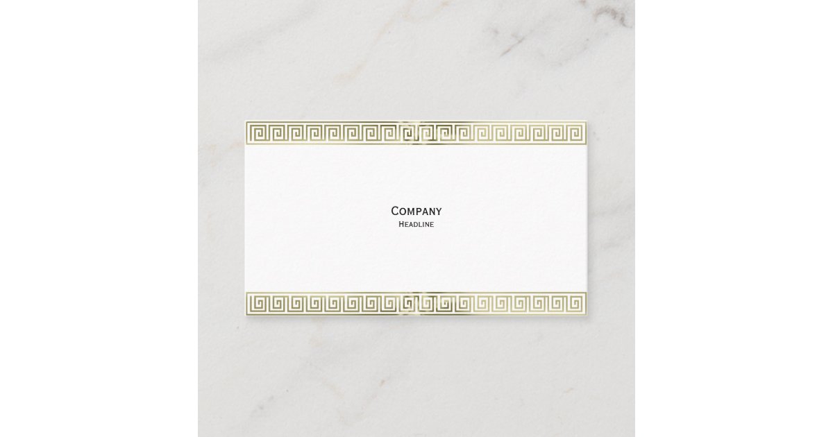 Gold Border Pattern Business Card | Zazzle