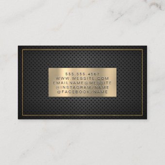 Gold Border | Perforated Mesh Business Card | Zazzle
