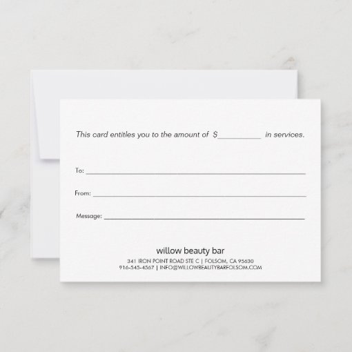 Gold Border Spa Gift Certificate Invitation | Zazzle
