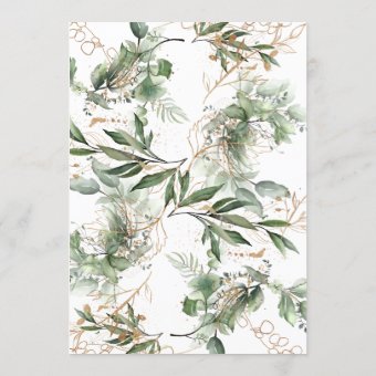 Gold Botanical Eucalyptus Elegant Greenery Fall Invitation | Zazzle