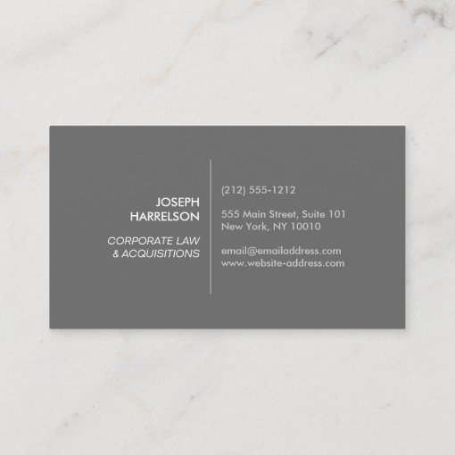 GOLD BOX LOGO with YOUR INITIAL/MONOGRAM on Gray Business Card | Zazzle