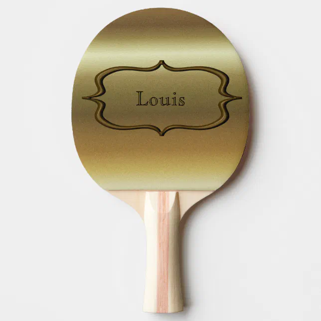 Gold Bracket Ping Pong Paddle | Zazzle