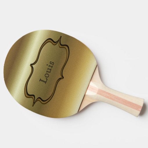 Gold Bracket Ping Pong Paddle | Zazzle