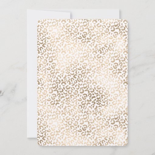 Gold Bronze Leopard Print Baby Shower Invitation | Zazzle