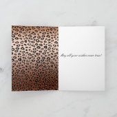 Gold Bronze Leopard Print Birthday Card | Zazzle