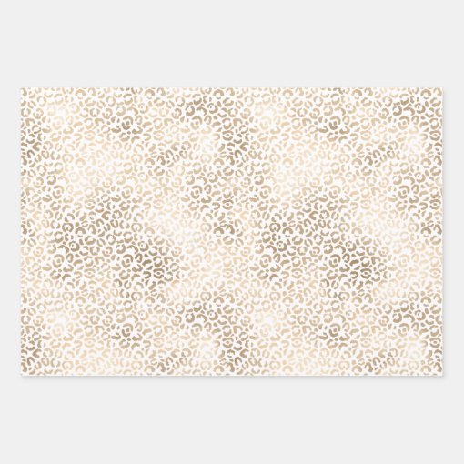 Gold Bronze Leopard Print Wrapping Paper Sheets | Zazzle