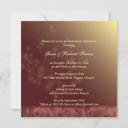 Gold & Brown 30th Fall Wedding Anniversary Party Invitation | Zazzle