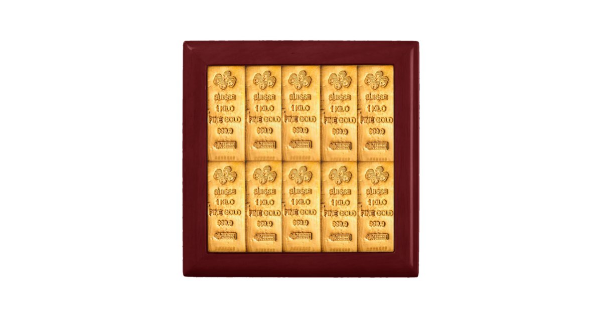 Gold Bullion Trinket Boxes | Zazzle