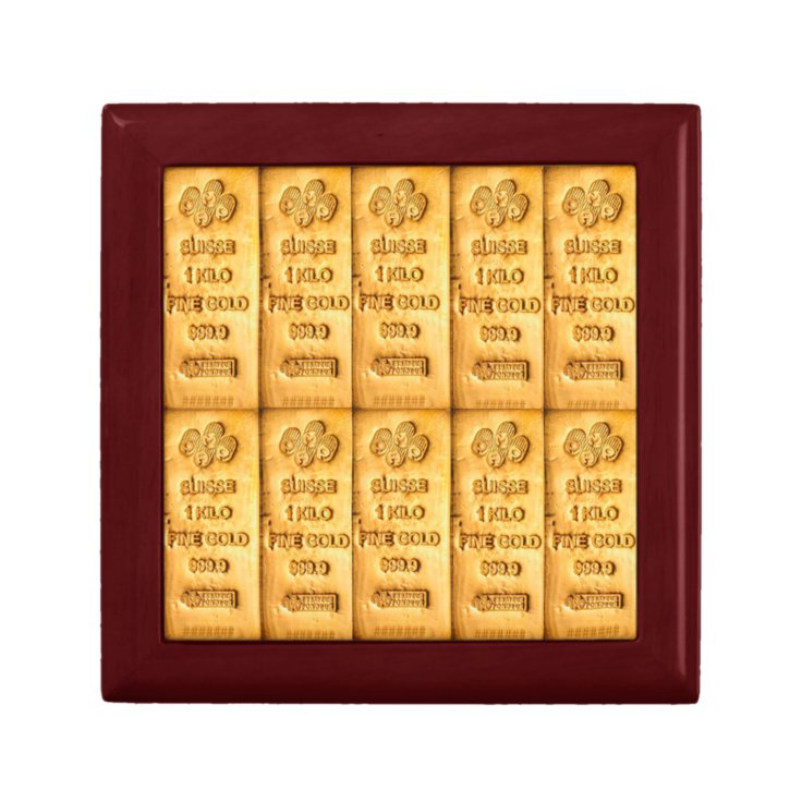 Gold Bullion Trinket Boxes | Zazzle
