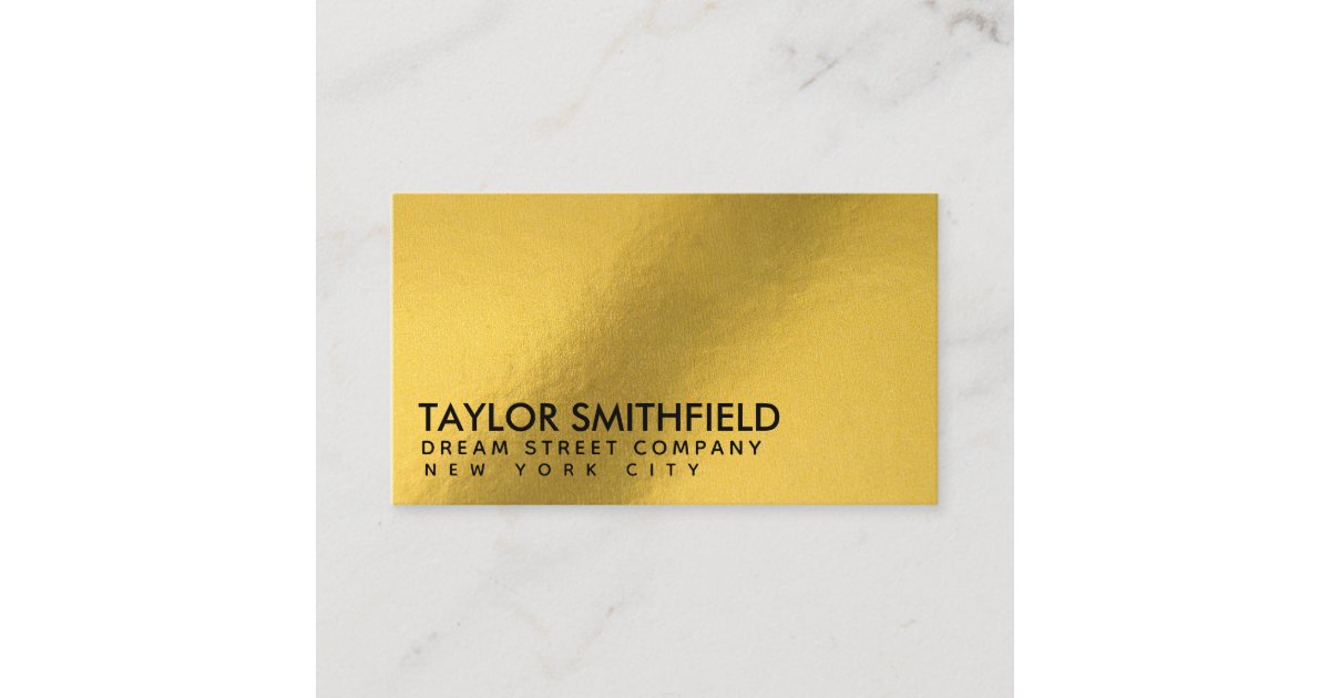 Gold Business Card | Zazzle