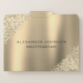 Gold Business Professional Sparkle Glitter File Folder | Zazzle