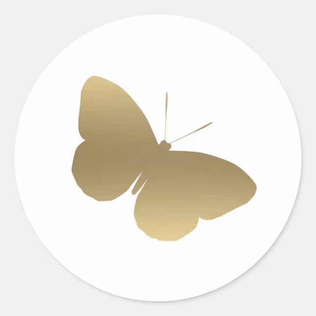 Gold Butterfly Sticker | Zazzle