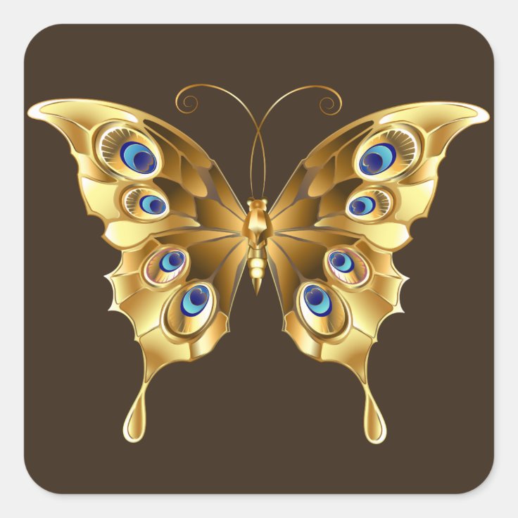 gold butterfly stickers | Zazzle