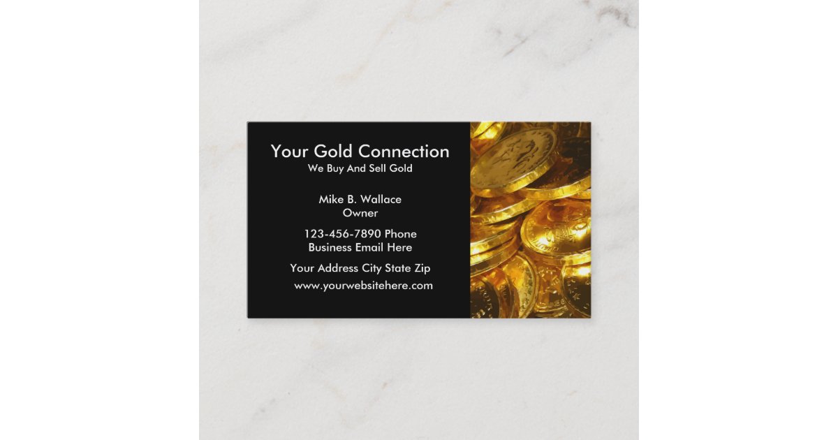 Gold Buying Selling Business Cards | Zazzle.com