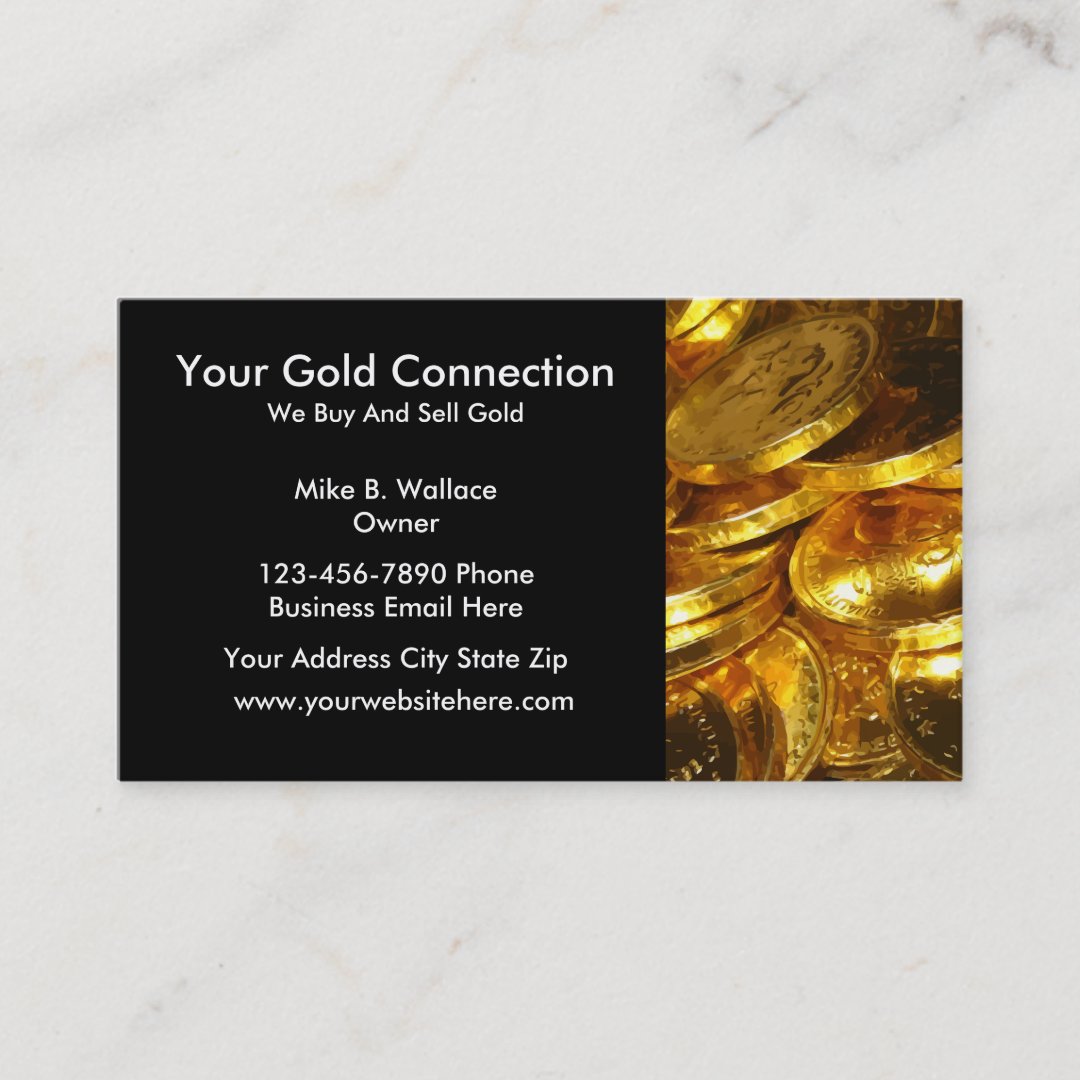 Gold Buying Selling Business Cards | Zazzle