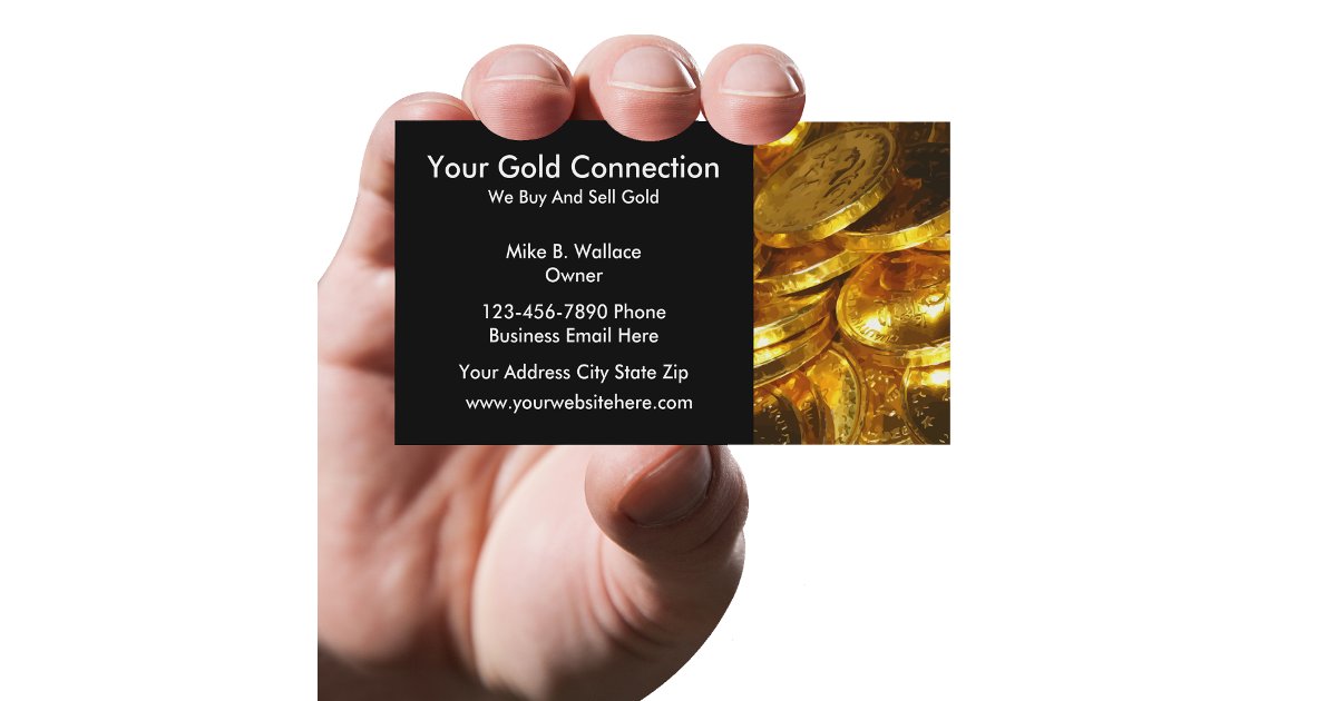 Gold Buying Selling Business Cards | Zazzle