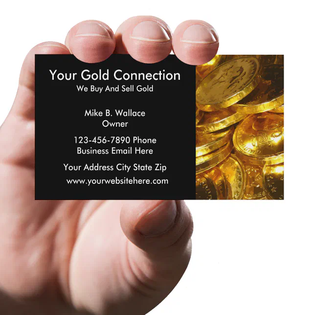 Gold Buying Selling Business Cards | Zazzle