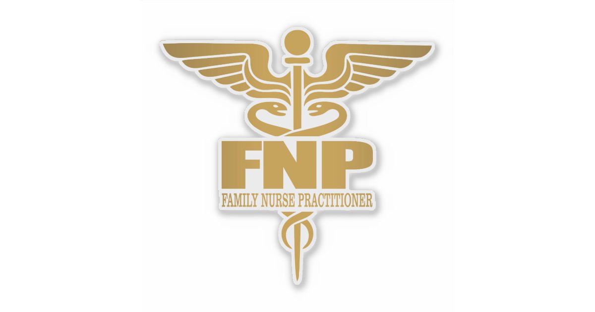 Gold Caduceus (FNP) Sticker | Zazzle