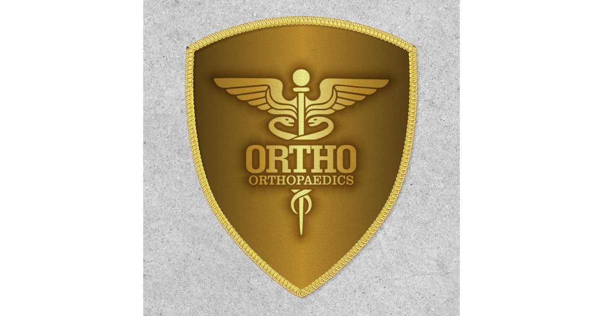 Gold Caduceus (ORTHO) Patch | Zazzle
