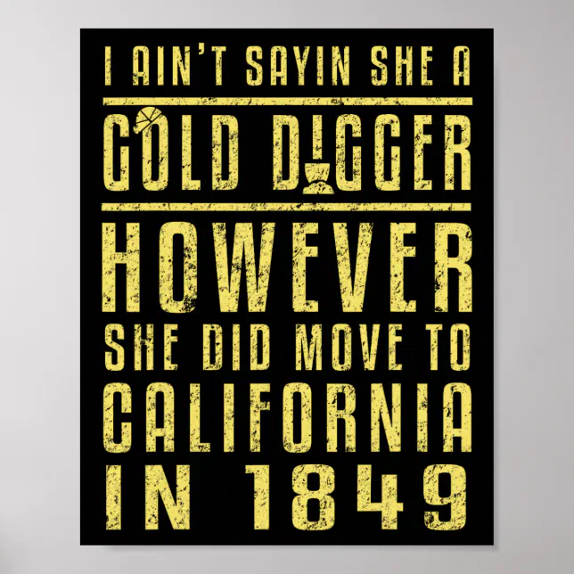 Gold California Rush Black History Gift Political Poster | Zazzle