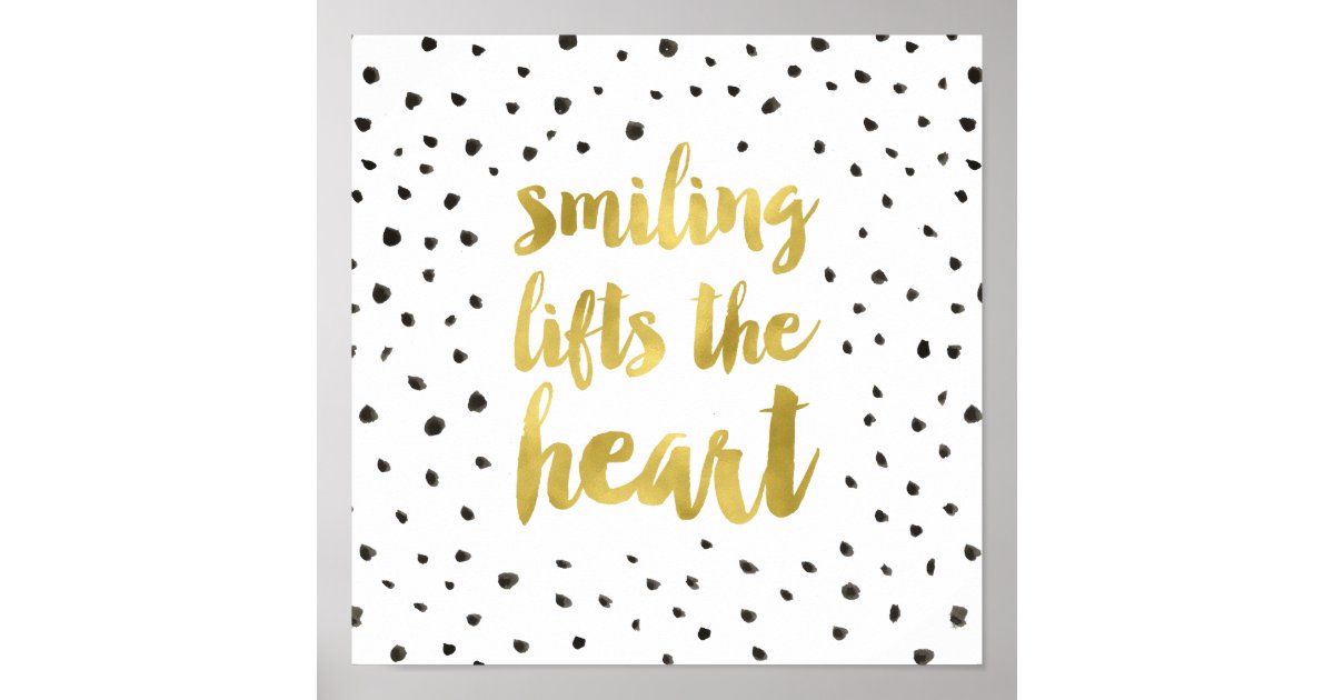 Gold Calligraphy Inspirational Quote Poster | Zazzle