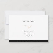 Gold Calligraphy Modern Calligraphy Reception Card | Zazzle
