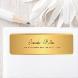 Gold Calligraphy Name Text Professional Modern Label | Zazzle