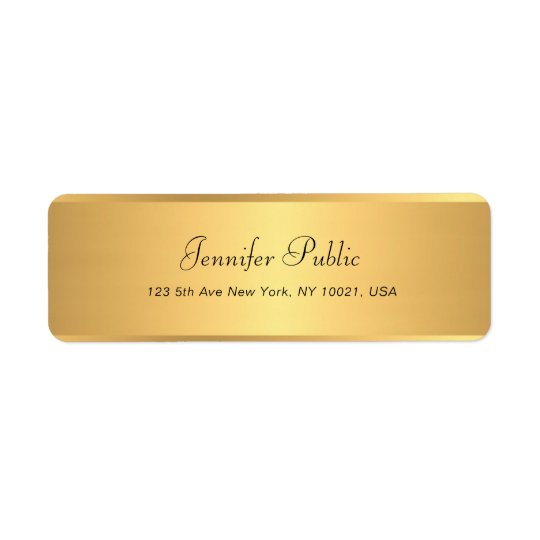 Gold Calligraphy Name Text Professional Modern Label | Zazzle.com