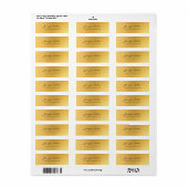 Gold Calligraphy Script Simple Elegant Template Label | Zazzle