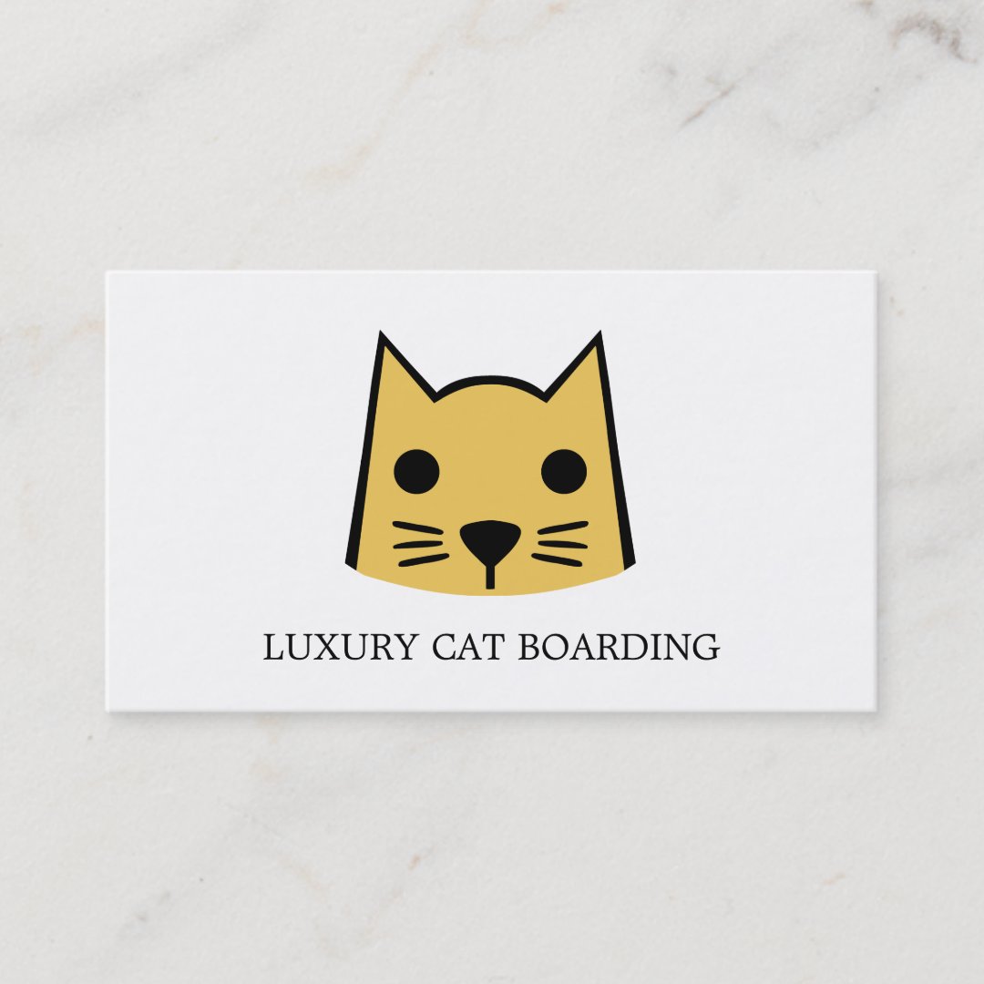 Gold Cat, Cat Boarding, Cattery Business Card | Zazzle