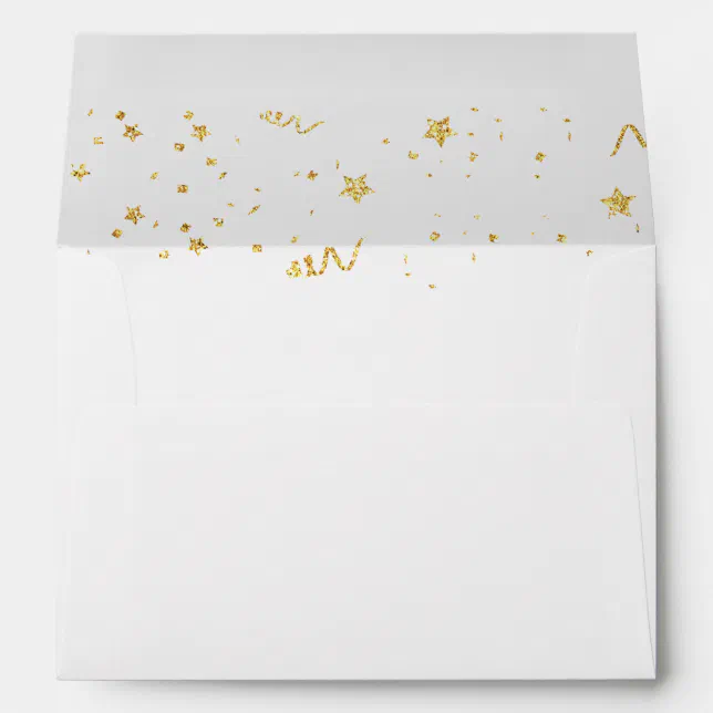 Gold Celebration Retirement Party Invitation Envelope | Zazzle