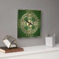 Gold Celtic Irish Square Clock | Zazzle