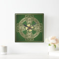Gold Celtic Irish Square Clock | Zazzle